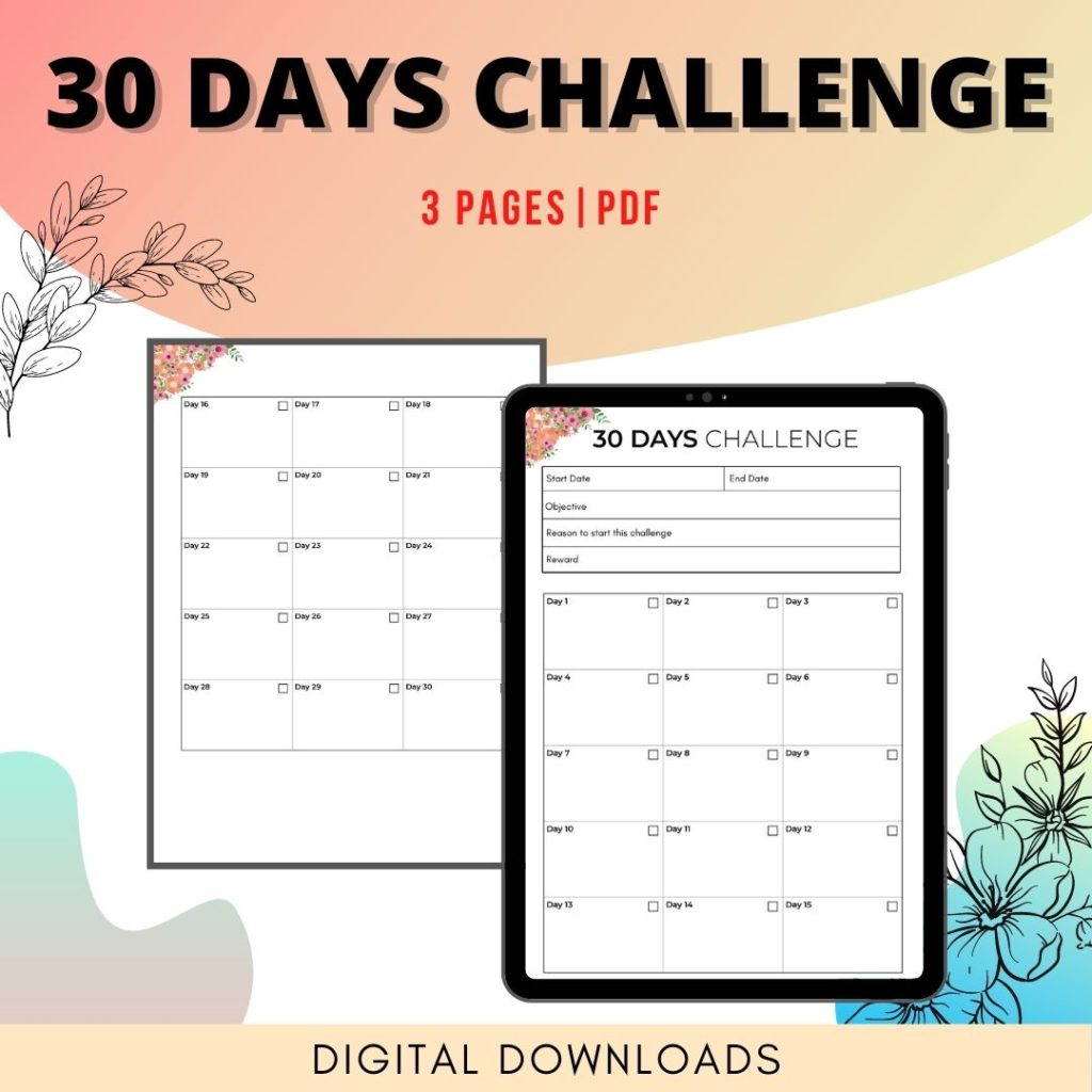 31 Days Tracker | bprintable.com