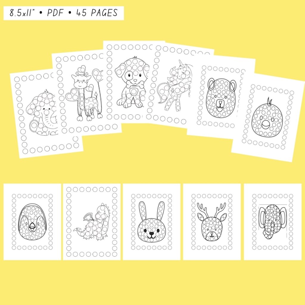 Dot Marker Printables: Fun Animal Activity Book for Kids