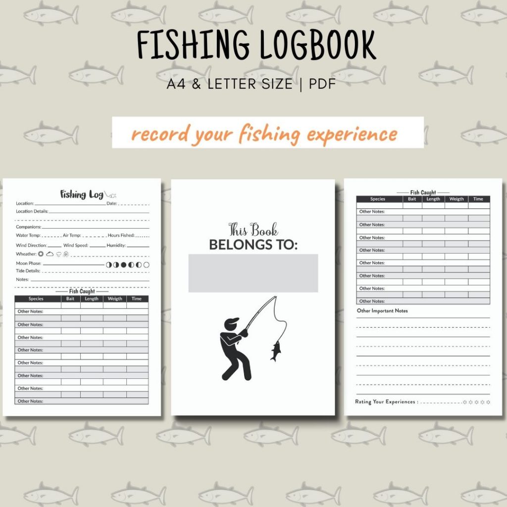 Fishing Logbook Printable by BPrintable