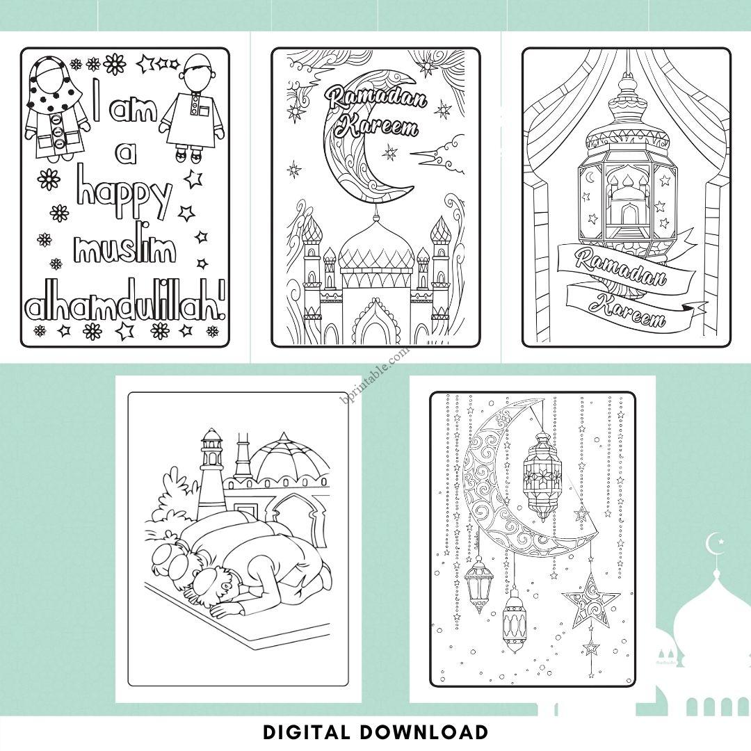 Ramadan Coloring Book & Eid Activities Book | BPrintable