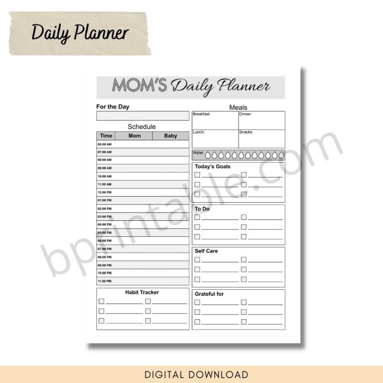 Printable Mom’s Planner | Daily, Weekly, & Home Cleaning.