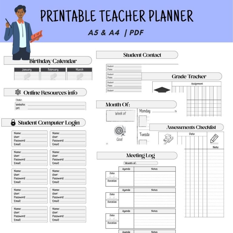 Printable Undated Planner Templates - Monthly & Weekly