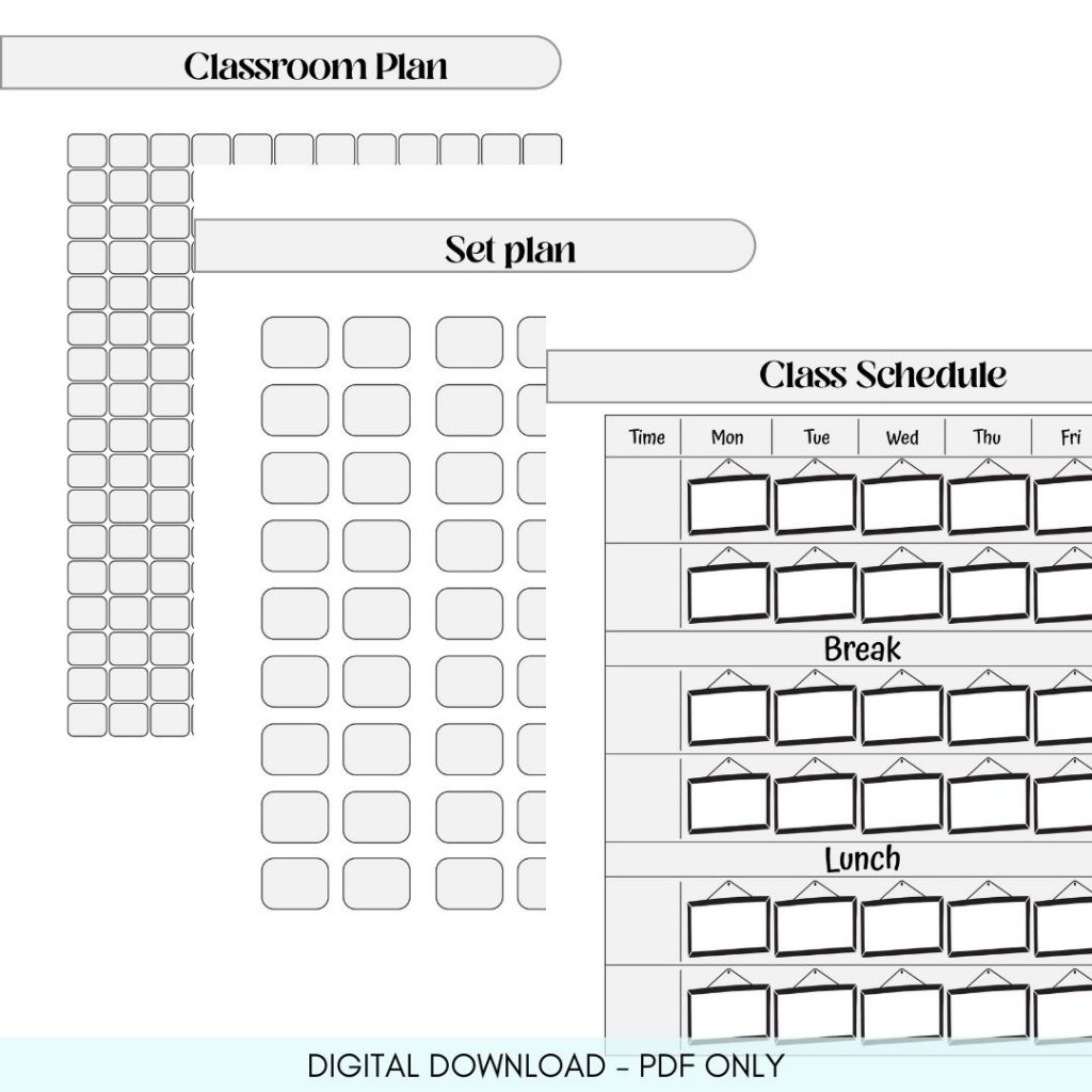 Undated Planner Book PDF | Ideal Teacher Gift | BPrintable