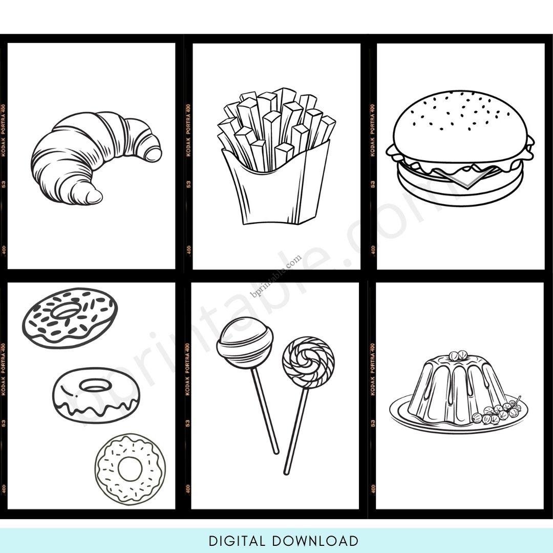 Fast Food Coloring Pages