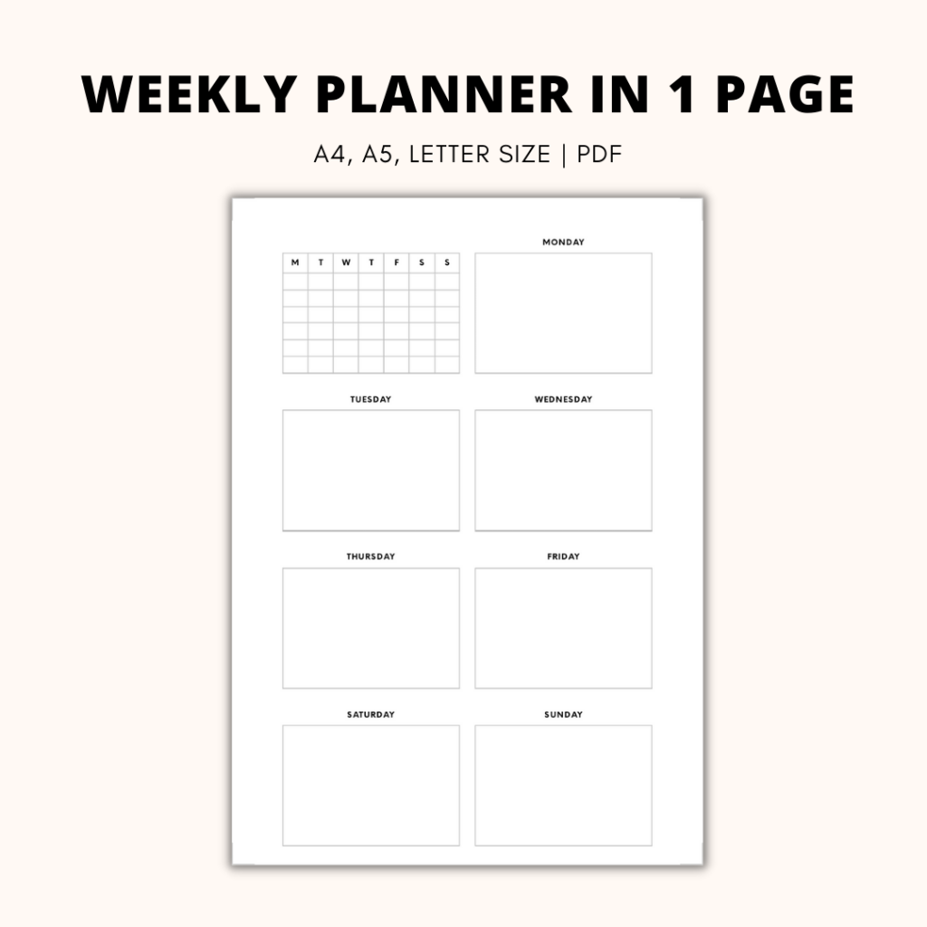 Weekly Planner Template - Organize Your Week | BPrintable"