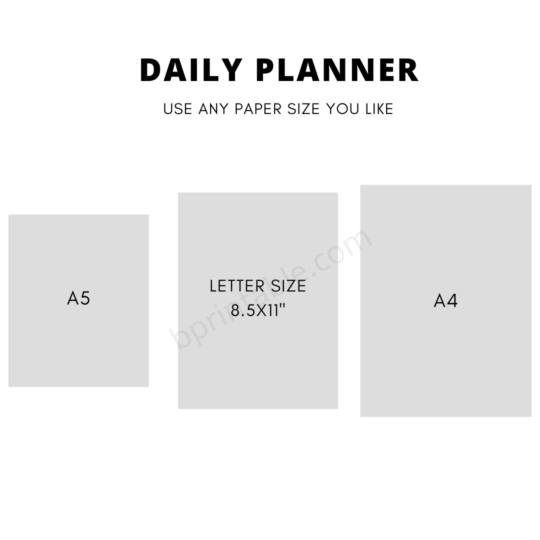 12-Hour Daily Planner - BPrintable