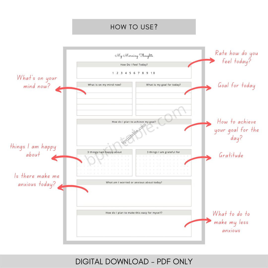 Self Insight Self Care Planner Template | bprintable.com