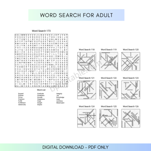 Inspirational Word Search Printable | Bprintable